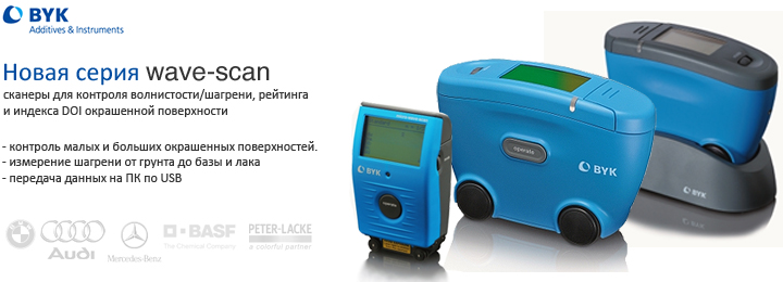 Wave-scan DOI, wave-scan dual, wave-scan II. Контроль шагрени и DOI